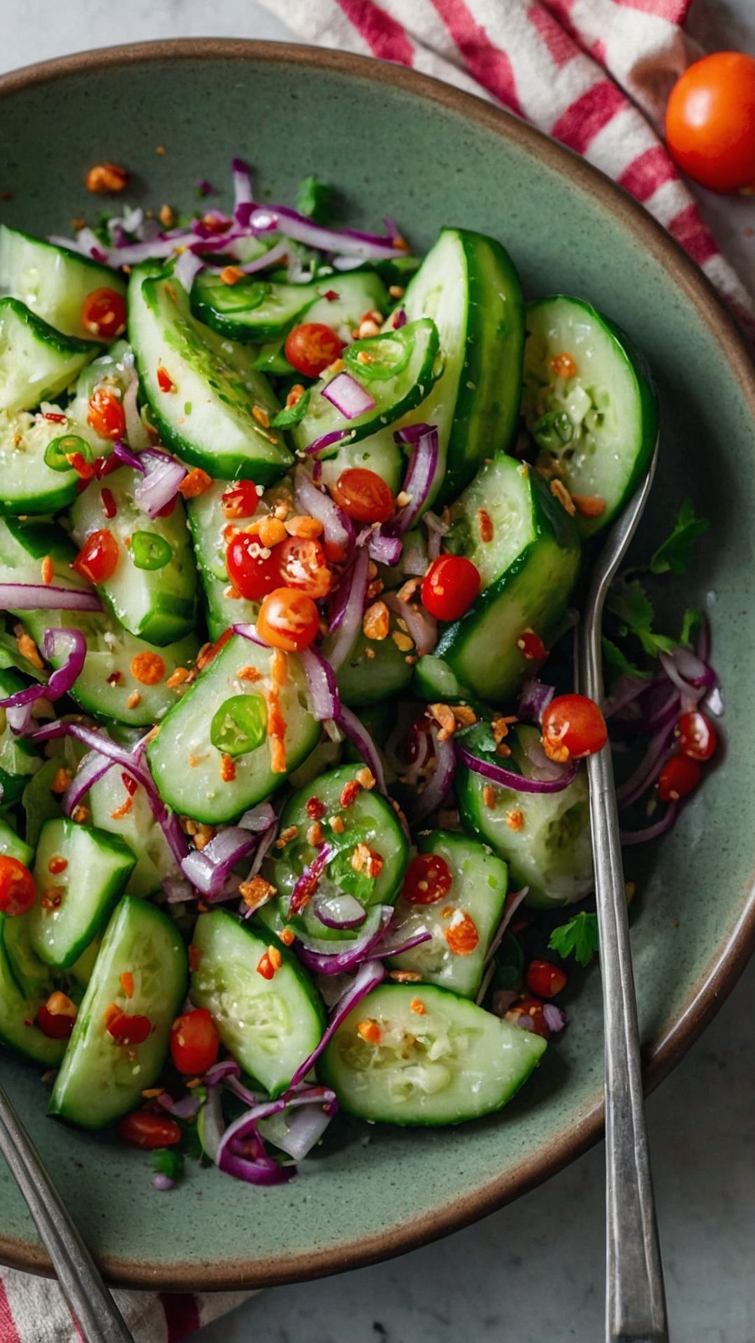 Smashed Asian Cucumber Salad Recipe - Culinary Chase