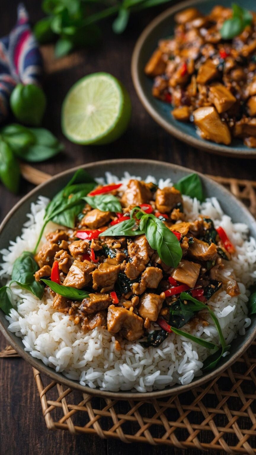 Thai Basil Chicken Pad Krapow Recipe - Culinary Chase