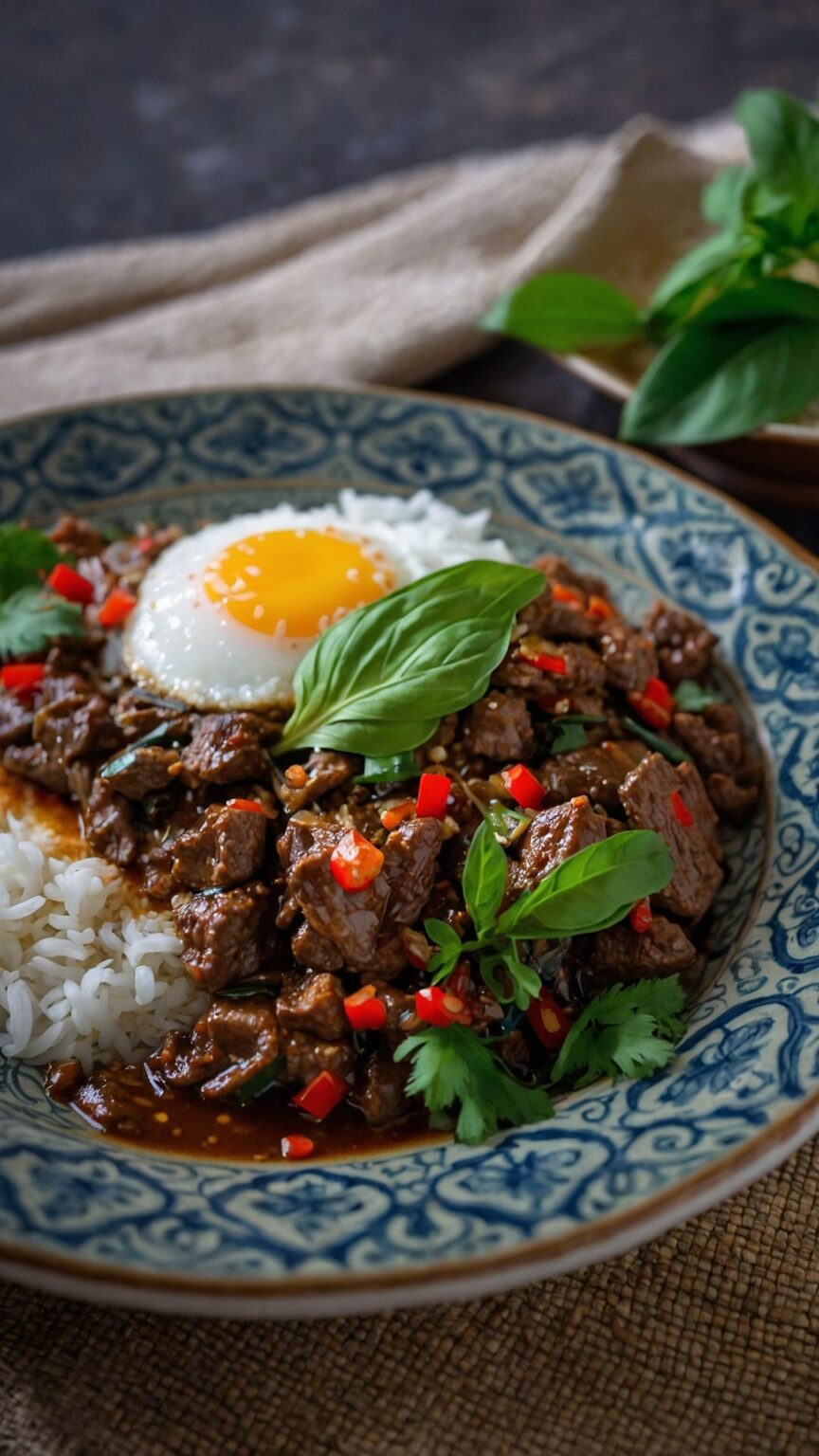 Thai Basil Beef Pad Gra Prow Recipe - Culinary Chase
